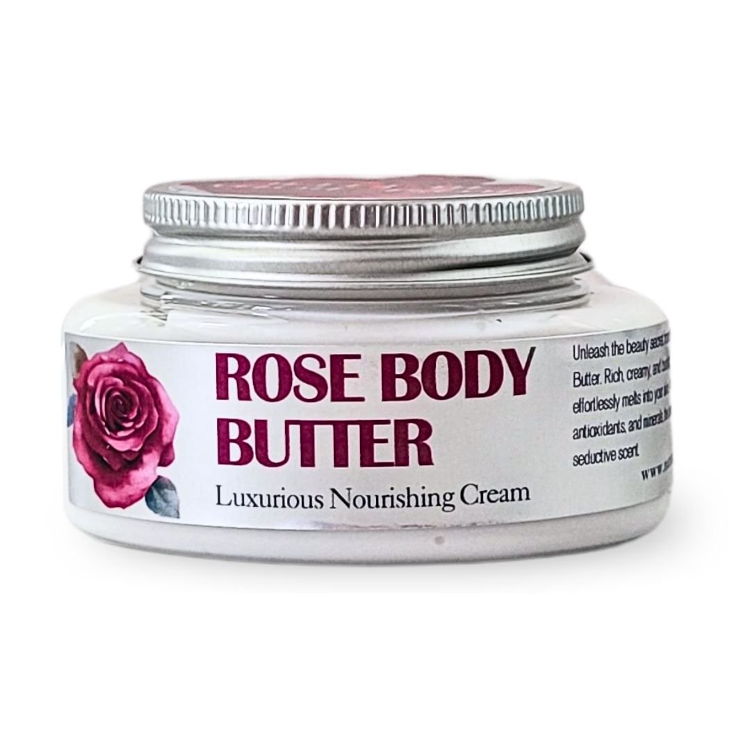 Rose Body Butter for Dry and Sensitive Skin, Luxurious Nourishing Crea ...